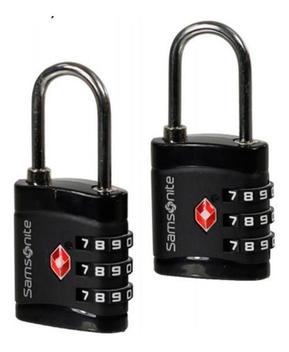 Kit 2 Cadeado De Segurança 3 Dígitos Tsa Samsonite - Preto - Cadeados ...