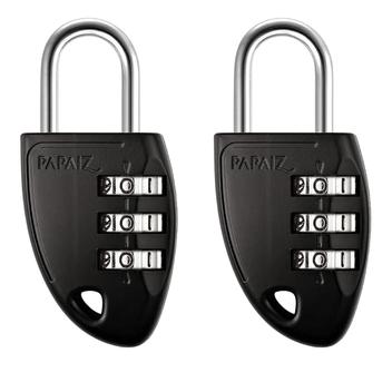 Kit 2 Cadeado Segredo Senha 3 Dígitos Cs23 Aço Preto Papaiz - Cadeados ...