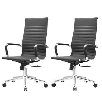 Kit 2 Cadeiras Giratória Alta Office Manhattan Esteirinha Fratini ...