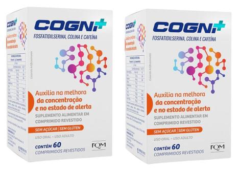 Kit 2 caixas Suplemento Alimentar Cogni Mais 60 Comprimidos - FQM ...