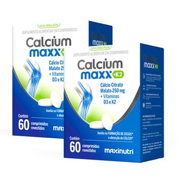 Kit 2 Calcium Maxx K2 Cálcio Citrato Malato 250mg Maxinutri - Cálcio ...