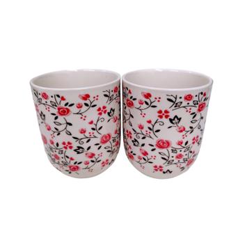 Kit 2 Canecas de Chá Porcelana Copo Oriental 150ml - Multiart - Xícaras ...
