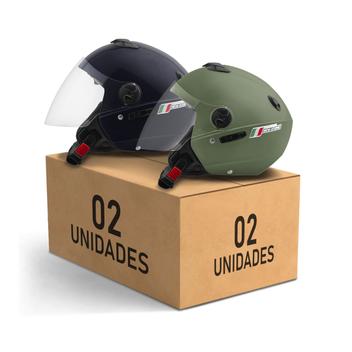 Kit 2 Capacete Aberto New Atomic Elite Masculino Feminino Pro Tork - Capacete de Moto - Magazine ...