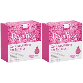 Kit 2 Cera Quente Depilatória Depilação Profissional Rosa Depilflax ...