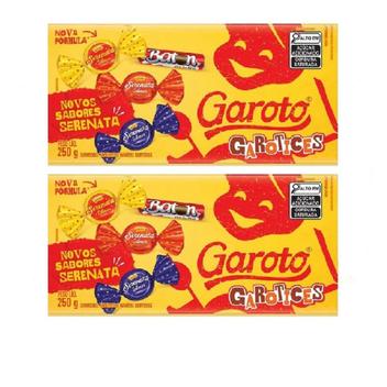 Kit 2 Chocolate Garoto Caixa de Bombons Sortidos 250g cada - Bombom ...