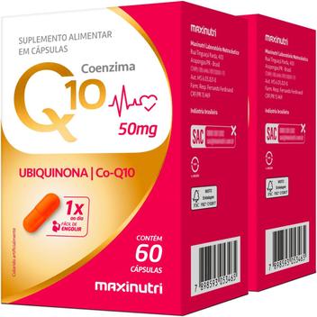 Kit 2 Coenzima Q10 Gold Ubiquinona 50mg 60 cápsulas Maxinutri - Coenzima Q10 - Magazine Luiza