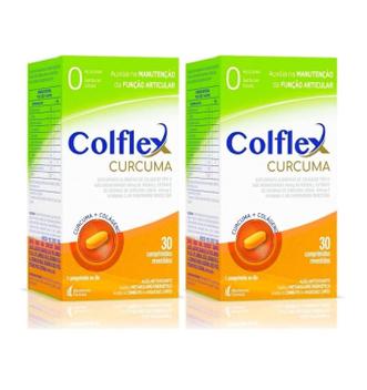 Kit 2 Colflex Curcuma + Colágeno Tipo II Com 30 Comp (total 60 comp ...