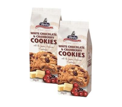 Kit 2 Cookies com Chocolate Branco e Cranberry Merba 200g - Cookies ...