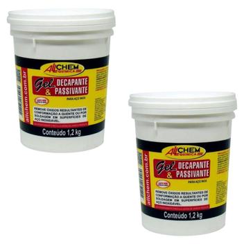 Kit 2 decapante passivante limpa solda gel para inox 1,2kg allchem ...