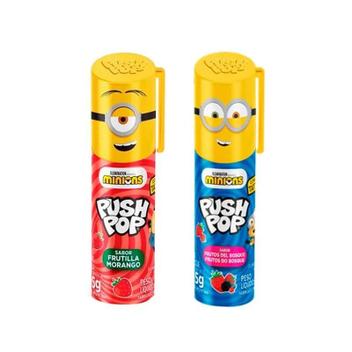 KIT 2 Doce Minions Push Pop Com Tatoo - Bazooca Candy - Pirulito - Magazine Luiza