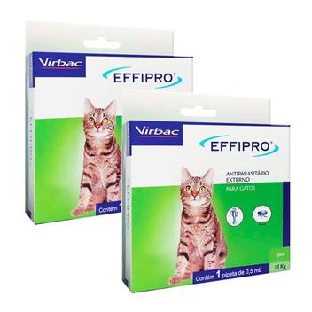 Kit 2 Effipro para Gatos Acima de 1kg com 1 Pipeta de 0,5ml - Antipulga ...