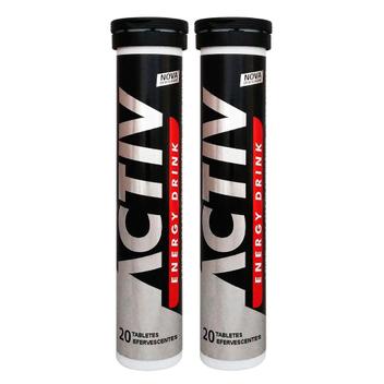 Kit 2 Energético Efervescente Activ Energy Drink com 20 Tabletes ...