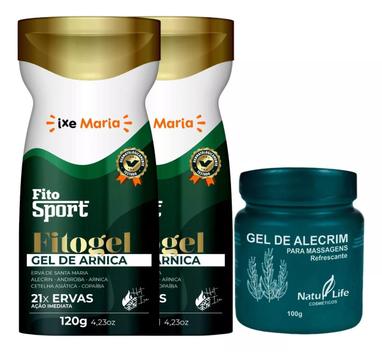 Kit 2 FitoSport Gel de Arnica Fitogel + Gel Massageador de Alecrim ...