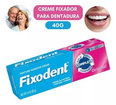 Kit 2 Fixodent 40g Creme Dental 100% Original Envio Imediato - Creme e ...