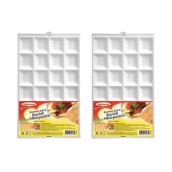 Kit 2 Forma Ravioli E Mini Pastel F 24 Por Vez - Injetemp - Formas e ...