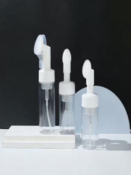 Kit 2 Frasco pump para limpeza facial com escova de silicone clássico - Filó Modas - Escova de ...