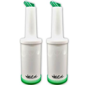 Kit 2 Garrafa Storen Pour 1l Verde Weck Armazenar e Servir Bartenders ...