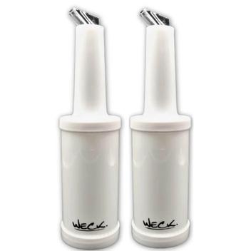 Kit 2 Garrafas Plásticas Store'n Pour 1L Branca Licores Xarope Bar ...