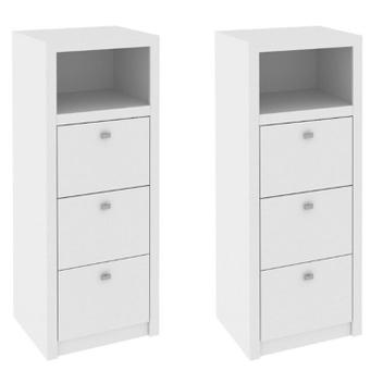 Kit 2 Gaveteiros 3 Gavetas para Pasta Suspensa Me4118 Branco - Tecno ...