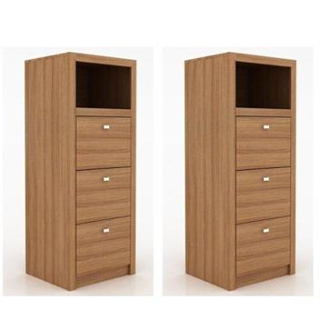 Kit 2 Gaveteiros 3 Gavetas para Pasta Suspensa Me4118 - Tecno Mobili ...