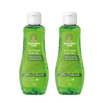 Kit 2 Gel Pós Sol Suavizante Calmante Aloe Vera Australian Gold 125g ...