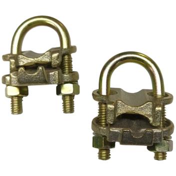 Kit 2 Grampo Conector Gtdu Duplo Aterramento Tipo U para Haste 5/8 até ...