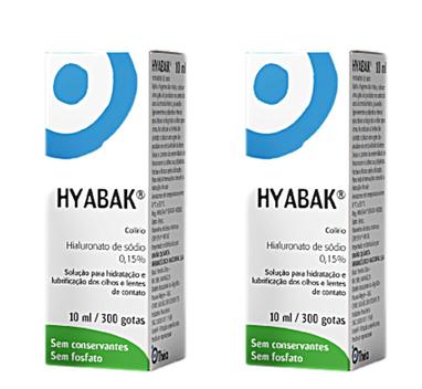 Kit 2 Hyabak Colírio Lubrificação Dos Olhos 10ml. - Théa - Cuidados com ...