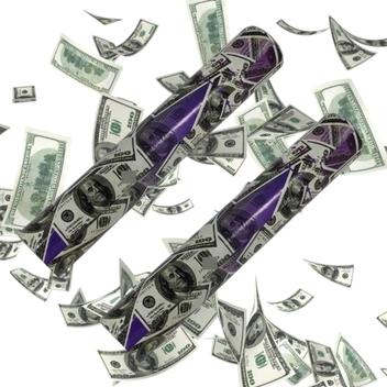 Kit 2 Lança Confete Festa Dinheiro Dollar Réveillon Carnaval - Bwx ...