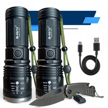 kit 2 Lanterna LED Super Brilho Potente, e Portátil Ideal para ...