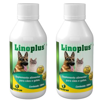 Kit 2 Linoplus 180 Ml - Ômega 3 e 6 para Cães e Gatos - Suplemento ...