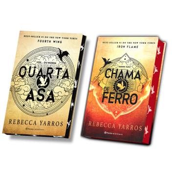 kit 2 Livros best-seller, Quarta asa + Chama de Ferro, Livro 1 e 2 da Série O Empyriano, Capa ...