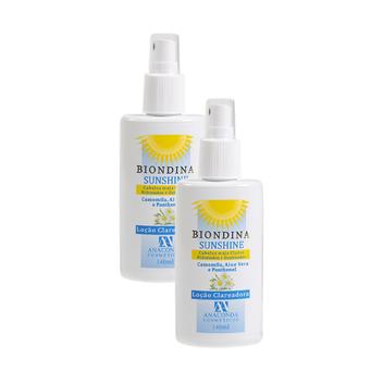 Kit 2 Loção Clareadora Biondina Sun Shine 140ml Anaconda - Loção ...