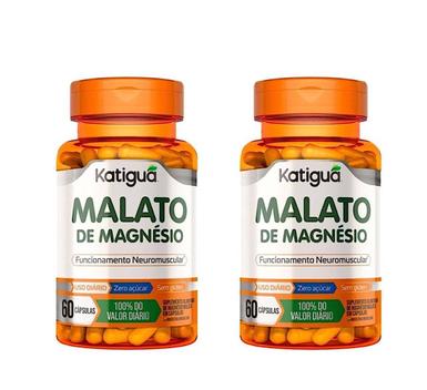 Kit 2 Malato De Magnésio 260mg. 60 Cápsulas - Katigua - Cloreto de Magnésio / Magnésio Dimalato ...