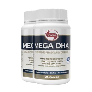Kit 2 Mega Dha 1500Mg Vitafor 60 Cápsulas - Ômega 3 / Óleo de Peixe - Magazine Luiza
