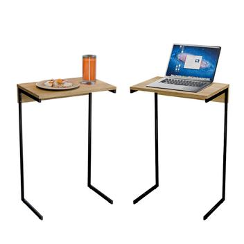 Kit 2 Mesinha lateral de apoio para Braço do Sofa Mesa Auxiliar de ...