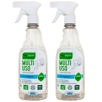 Kit 2 Multiuso Sensitive Spray Biowash 650ml - Detergente - Magazine Luiza