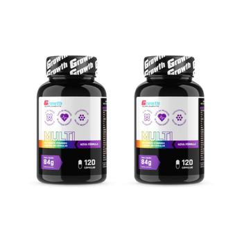 Kit 2 Multivitamínico 120 Cápsulas Growth Supplements - Multivitamínico ...