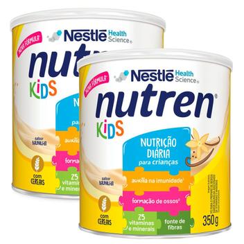 Kit 2 Nutren Kids Baunilha Complemento Alimentar Lata 350g ...