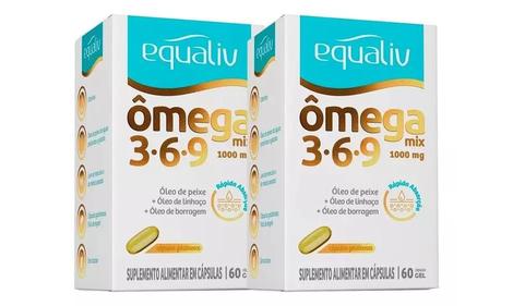 Kit 2 Ômega Mix 3-6-9 1000 Mg 60 Cápsulas Equaliv - Ômega 3, 6, 9 - Magazine Luiza