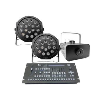 Kit 2 Par Led 18 Leds + Máquina De Fumaça 2000W + Mesa Pilot - Showtech ...