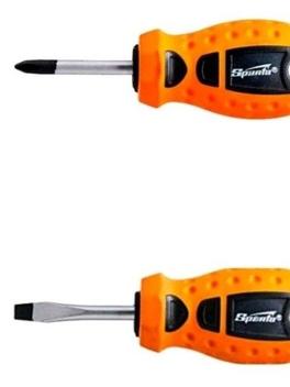 Kit 2 Peças Jogo De Chave Fenda + Philips Toco Cotoco Cabo Curto Aço ...