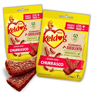Kit 2 Petisco Bifinho Keldog Criadores Sabor Churrasco para Cães - 500g ...