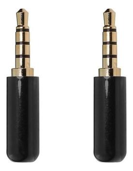 Kit 2 Plug Conector P2 Macho Stereo Metal Fone Linha Luminos - Cabos de ...