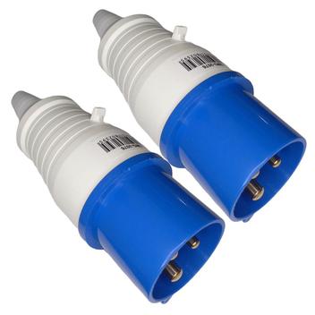 Kit 2 Plug Industrial 16A 2PT 220/250VcaIp446H Omg3076 - OMEGA - Plugs ...