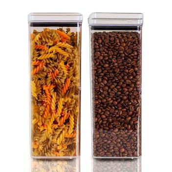 Kit 2 Potes Herméticos Quadrados Grandes 2200ml Paramount - Pote ...