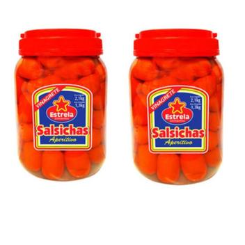 Kit 2 Potes Mini Salsicha Aperitivo Conserva Petisco - Estrela ...