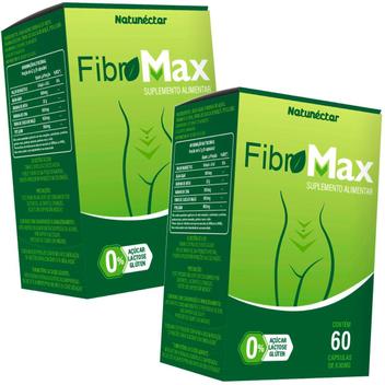 Kit 2 Potes Suplemento Alimentar Fibromax Natunéctar 120 Capsulas ...