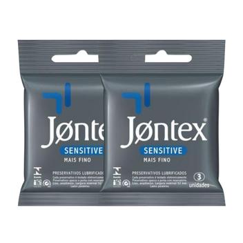 Kit 2 Preservativo Jontex Sensitive 3 Unidades - Preservativo ...
