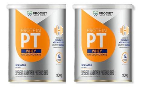 Kit 2 Protein Pt Whey - 300g - Prodiet Sabor Sem Sabor - Whey Protein ...