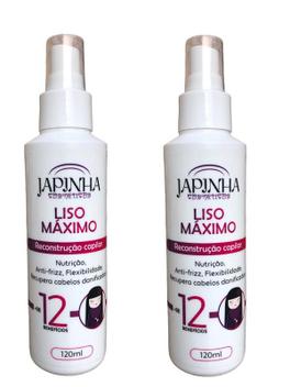 kit 2 Protetor Térmico 12 Beneficios Liso Máximo Japinha 120ml ...